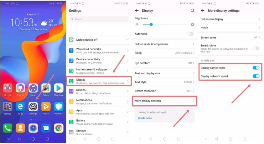 [Tips & Tricks] Turn On Display Carrier Name & Network Speed In EMUI ...